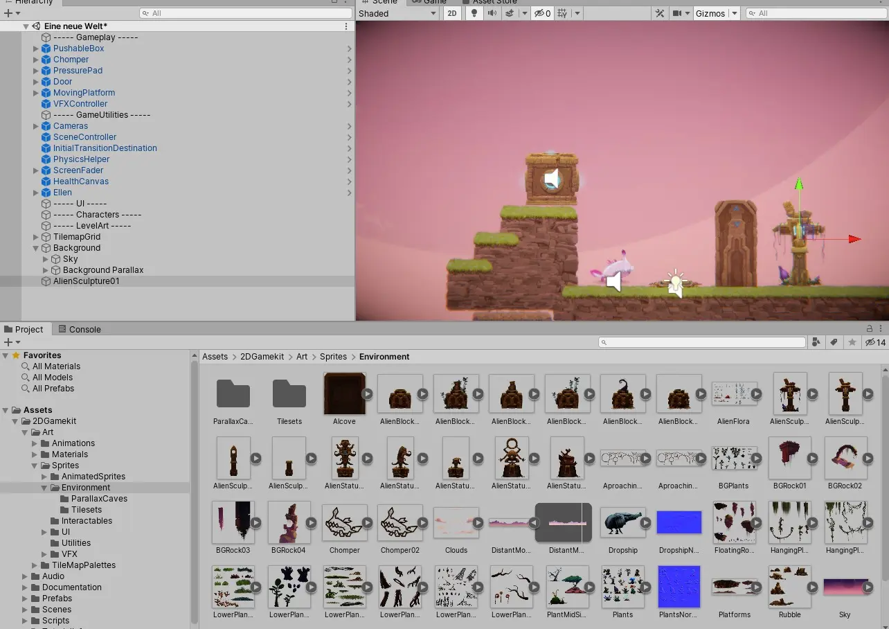 2D Game Kit Games und Lyrik Unity